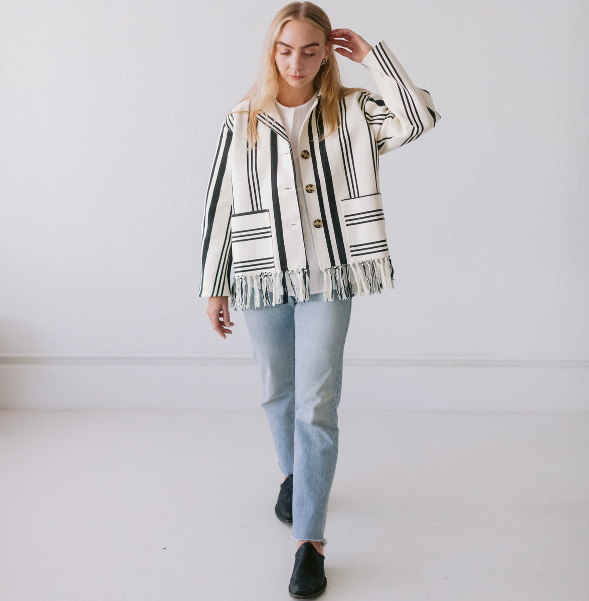 Proche X Garza Marfa, Fringe Hem Jacket