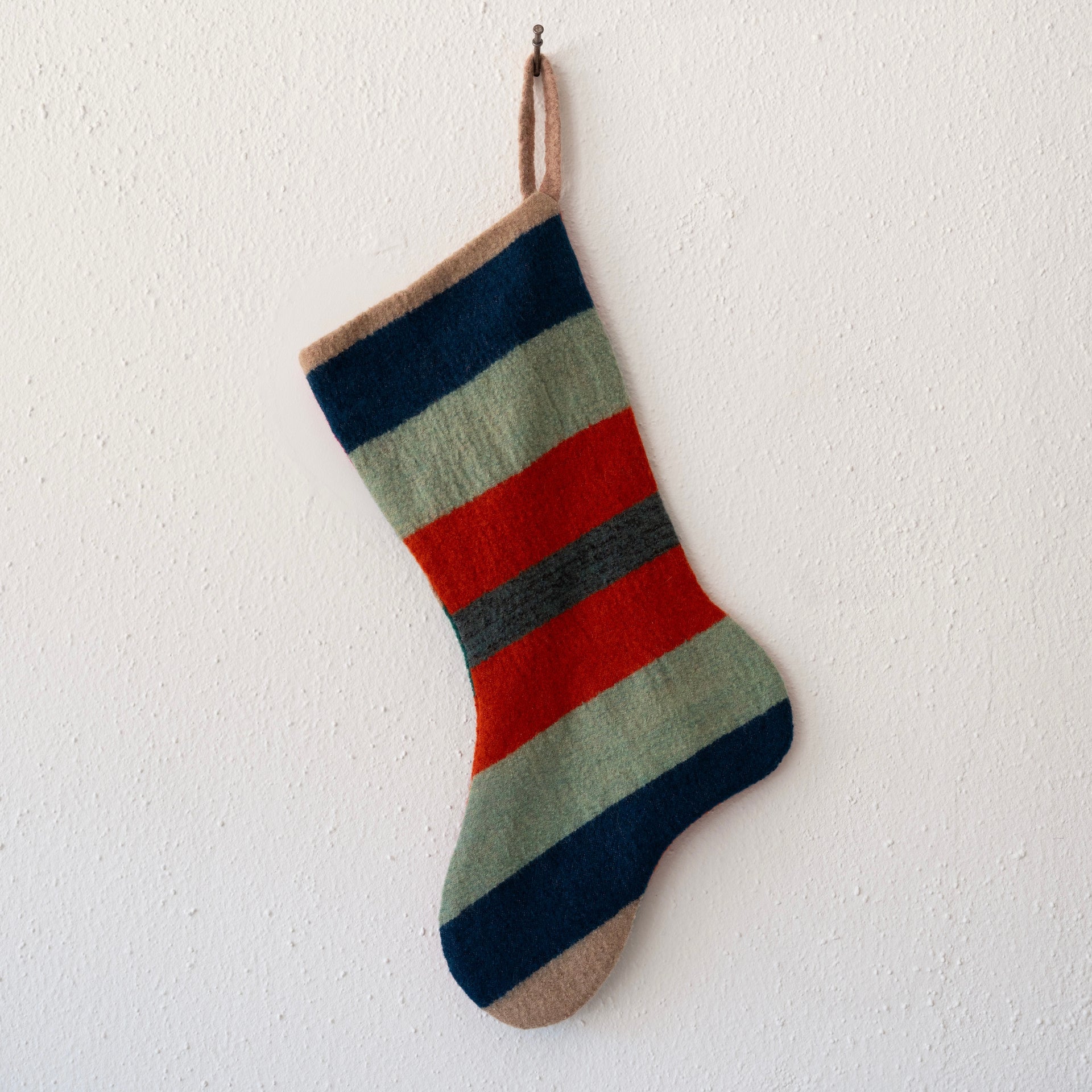 Garza Marfa Felted Wool Stocking: Indigo 2