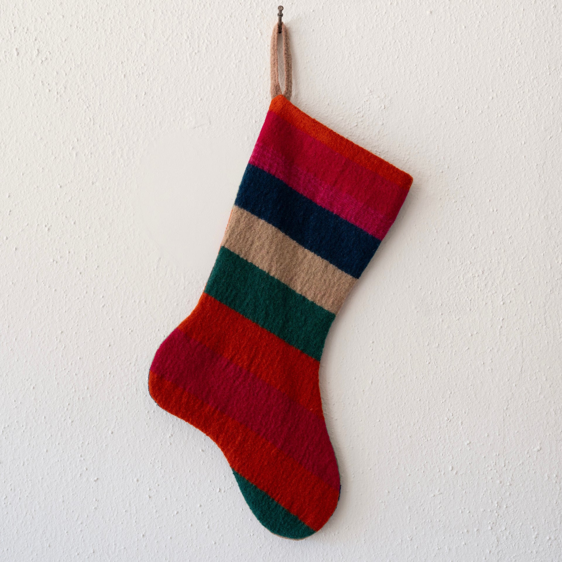 Garza Marfa Felted Wool Stocking: Indigo 2