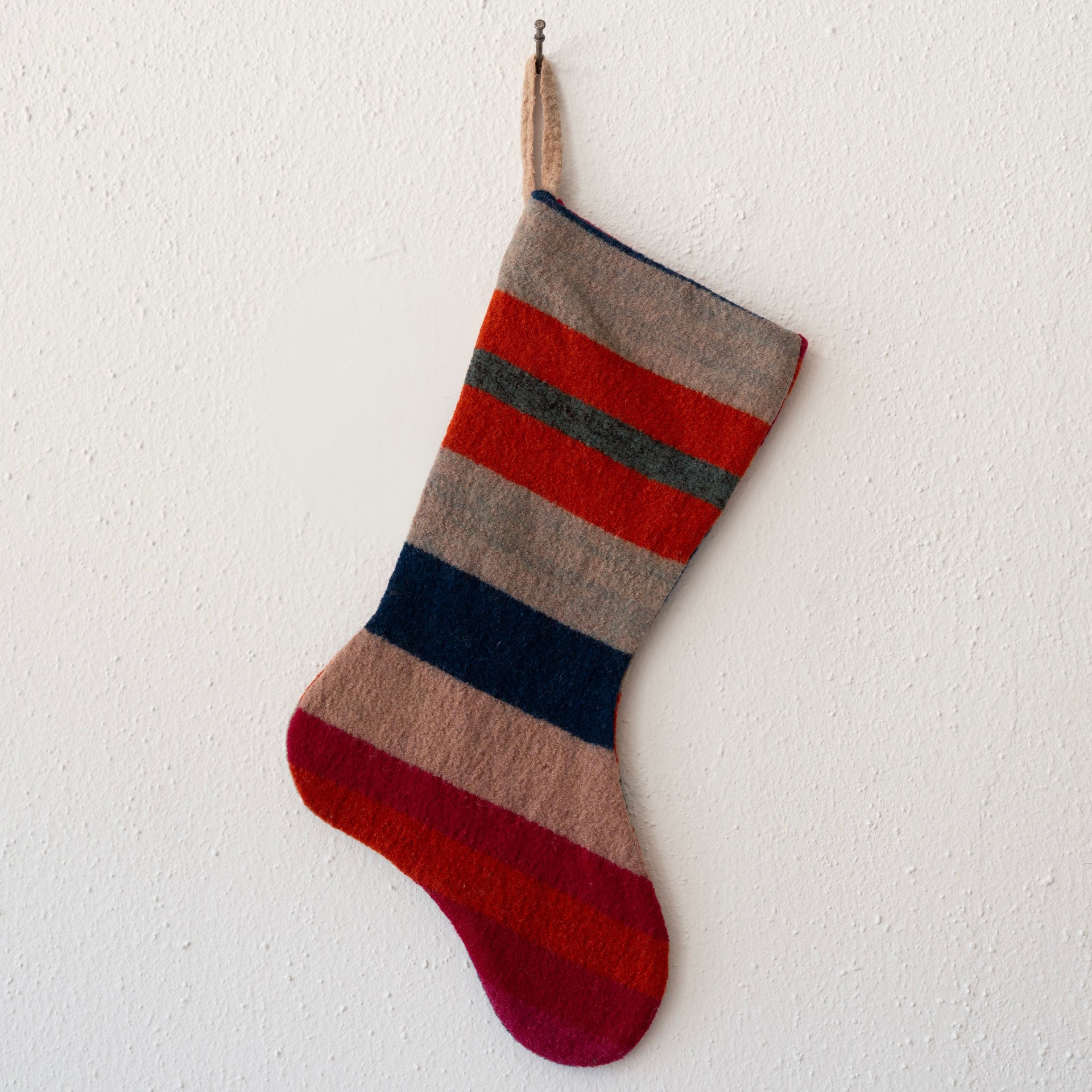 Garza Marfa Felted Wool Stocking: Indigo 3