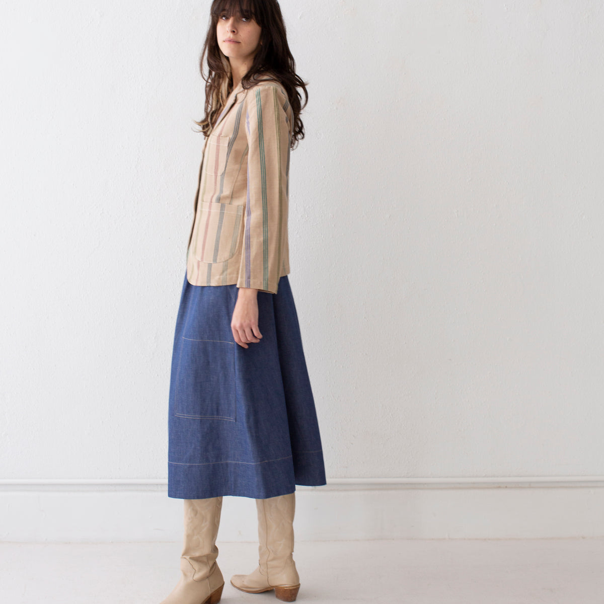 Garza Marfa Sage Stripe Blazer