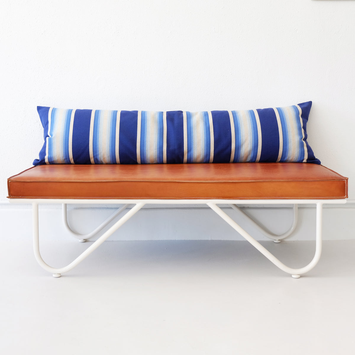 Indigo Ombre Cotton Stripe Bolster Pillow – Garza Marfa